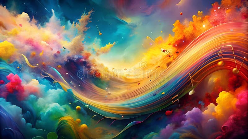 Abstract Symphony of Colors: a Vibrant Exploration of Hues and Textures ...