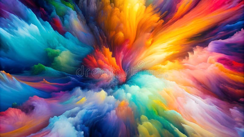 Abstract Symphony of Hues a Visual Exploration of Color Relationships ...