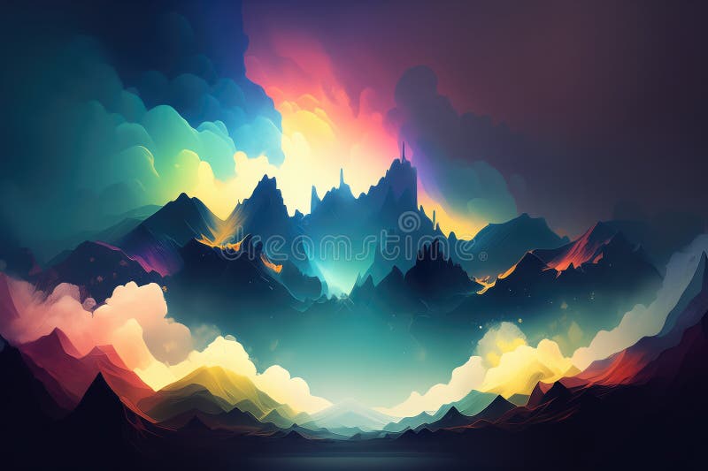 Abstract Symphony of a Subtle Landscape Stock Illustration ...