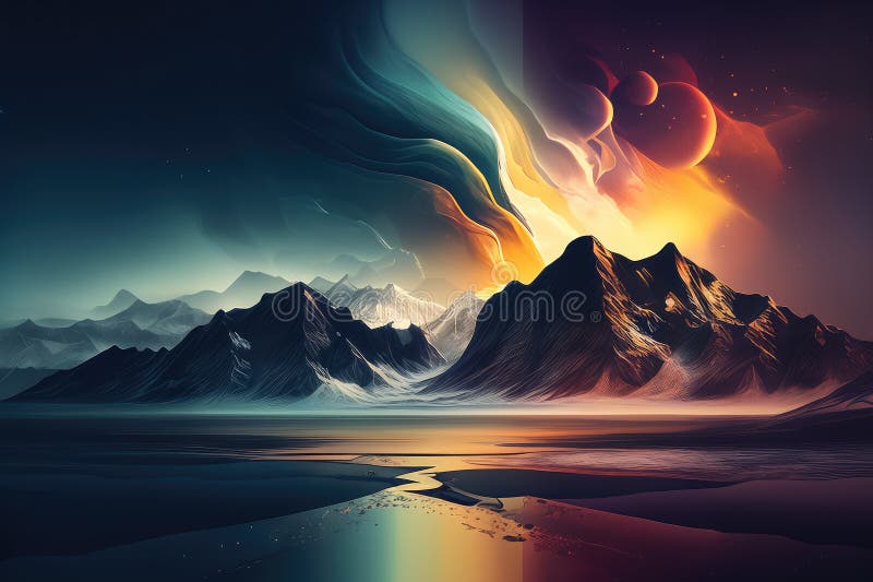 Symphony of Abstract Lines Intersecting and Converging, Forming a ...