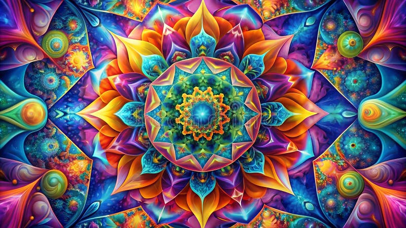 Abstract Symphony of Virtual Worlds a Kaleidoscope of Colors and Shapes ...