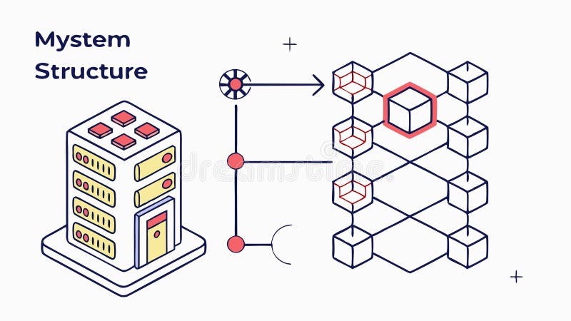 Abstract System Structure, Modern Data Architecture, Vector Design ...