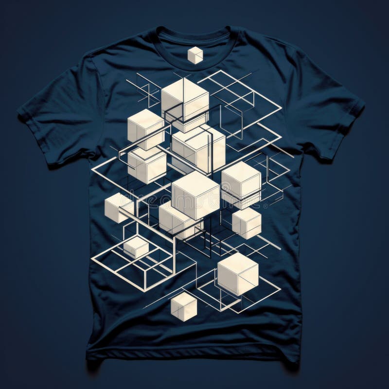Abstract T-shirt Design with Geometric Pattern Stock Illustration ...