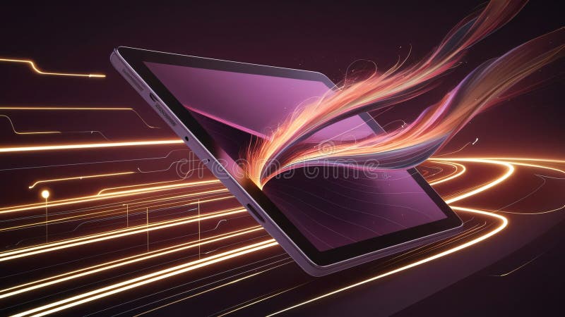 Abstract Tablet Technology Background, Futuristic High Quality Image ...