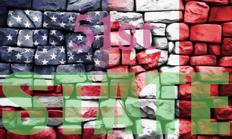 Abstract Take on the 51st State Concept Using a Textured Stone Backdrop ...