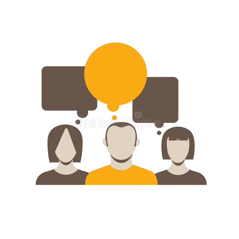 Two Talking People with Abstract Speech Cloud Stock Vector ...