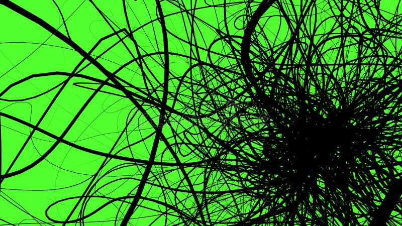 Creepy Creature with Snake Tentacles on a Green Background. Stock Image ...