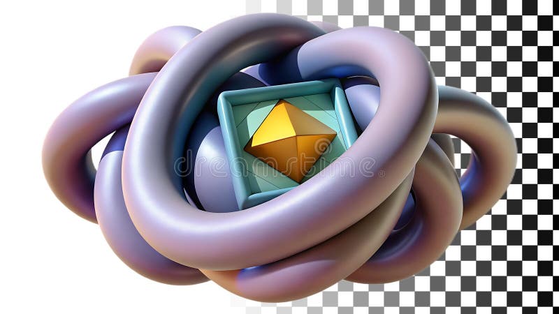 Abstract Tangled Knot Colorful Tubes Interwoven Complex Structure ...