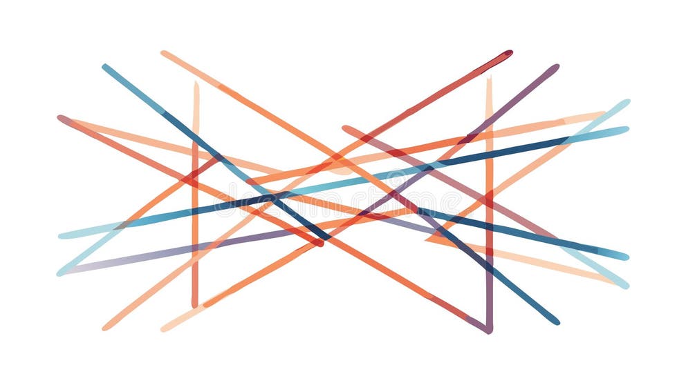 Abstract Tangled Lines Icon: Complexity and Artistry, Vector Design ...