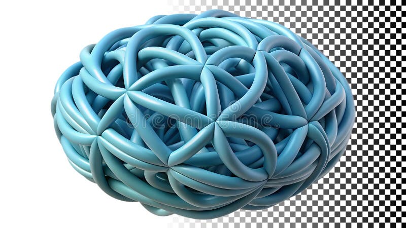 Abstract Tangled Sphere of Wires, Representing Complexity or Network ...