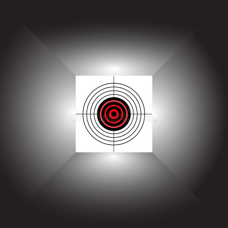 Shooting Range Gun Target with Bullet Holes Stock Vector - Illustration ...