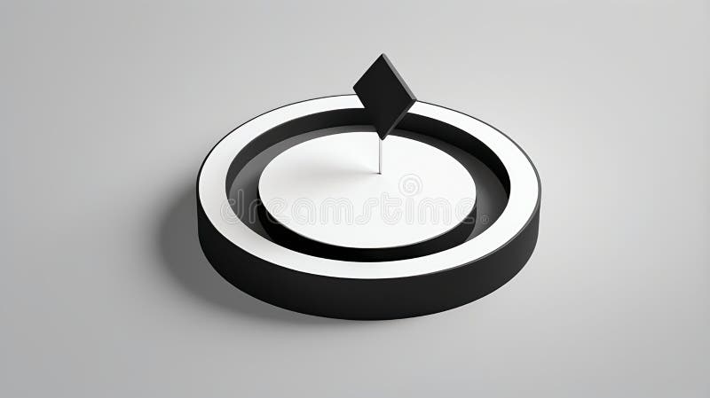 Abstract Target with Diamond on Pin Stock Illustration - Illustration ...