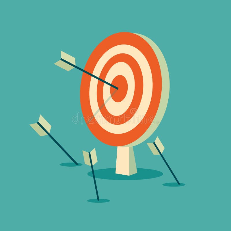 Abstract Target Flat Design Icon Illustration Stock Vector ...