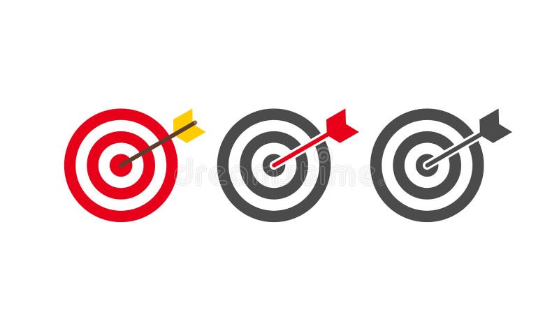 Abstract Target Flat Design Icon Illustration Stock Vector ...