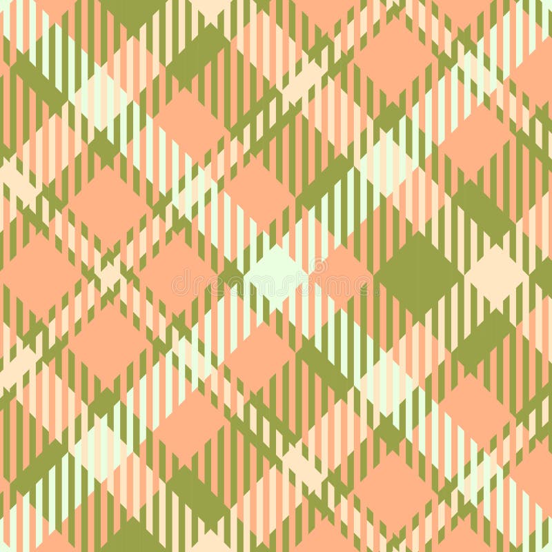 Abstract Tartan Orange Pattern with Geometric Square Texture Overlay on ...