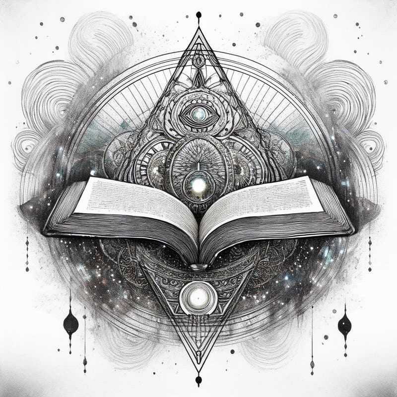 Cool Tattoo Design. Pontilhism. Fineline. AI Generated Stock ...