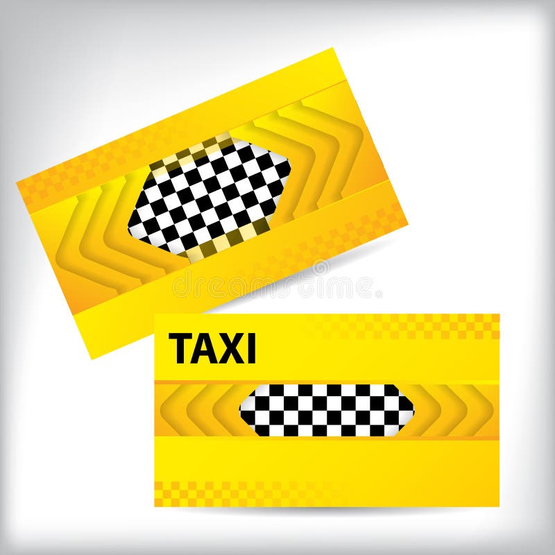 Abstract Taxi Business Card Design Stock Illustration - Illustration of ...