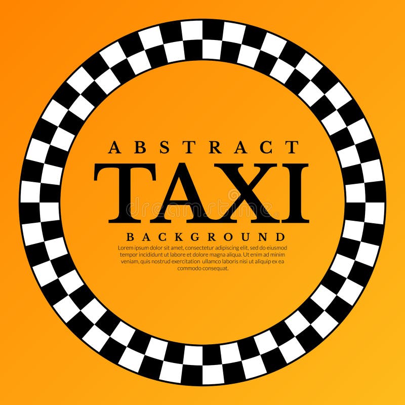Abstract Taxi Checker Pattern. Yellow Checkered Circle Border Template ...