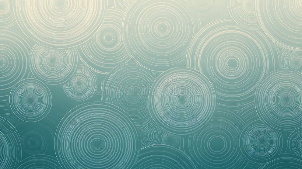 Abstract Teal Background with Concentric Circles Stock Illustration - Illustration of ...