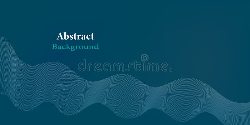 Dark Teal Abstract Background with Fine Wave Lines Stock Vector ...