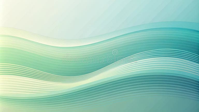 Abstract Teal and Beige Curving Lines Background Design with Subtle ...