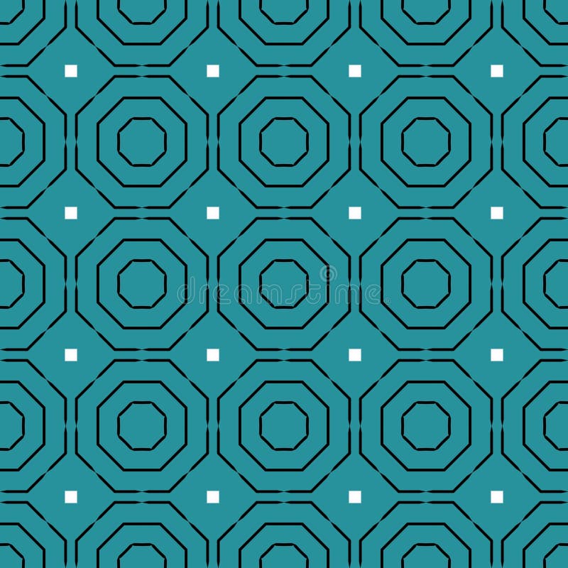 Teal and Black Pattern, with a Blue Background and Squares Stock ...