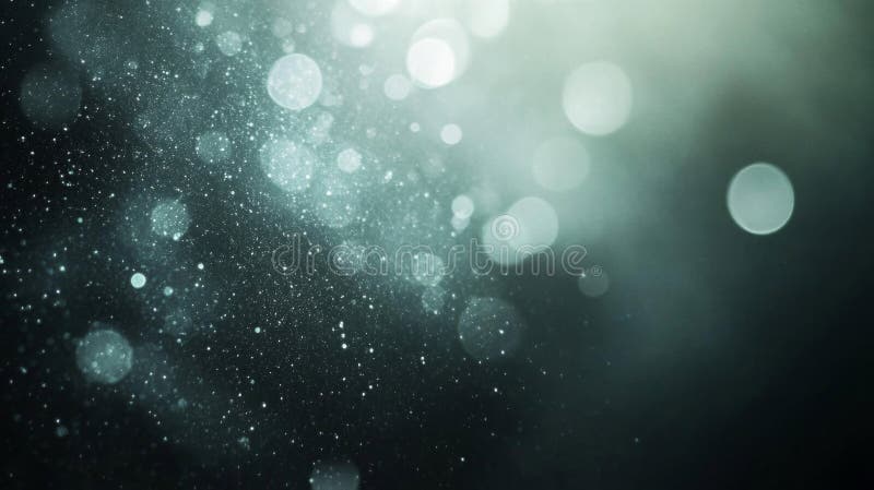 Abstract Teal Bokeh Background with Sparkling Dust Stock Illustration ...