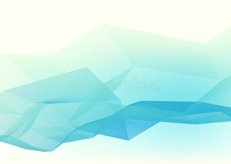 Abstract Teal Complex Broken Polyline on Ivory Color Background Stock ...