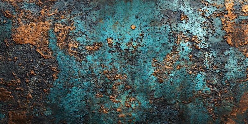 Abstract Teal and Copper Texture Background: High-Resolution Metallic ...
