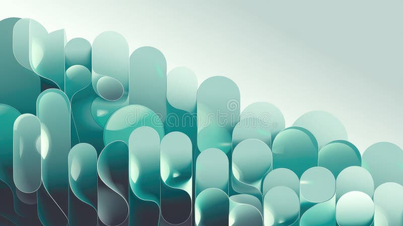 Abstract Teal Curves Creating a Smooth, Modern Aesthetic with a Serene ...