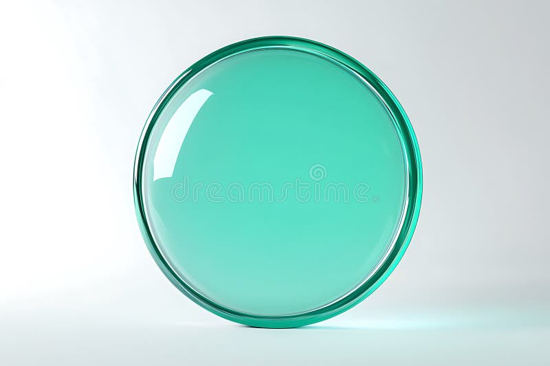 Abstract Teal Glass Orb 3D Render of a Shiny, Circular, Transparent ...