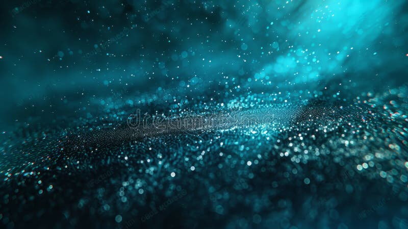 Abstract Teal Glitter Background, Sparkling Bokeh Texture, Celebration ...