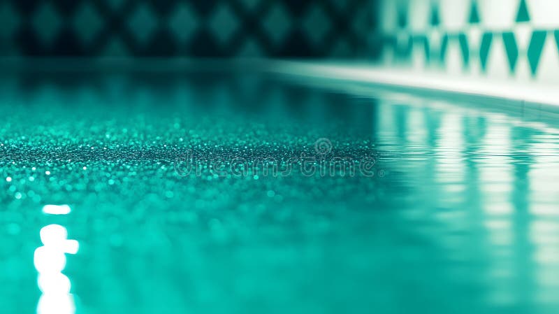 Abstract Teal Glitter Water Reflection Background Royalty Free Image ...