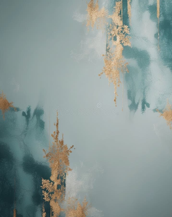 Abstract Teal and Gold Background with Texture Stock Photo - Image of ...