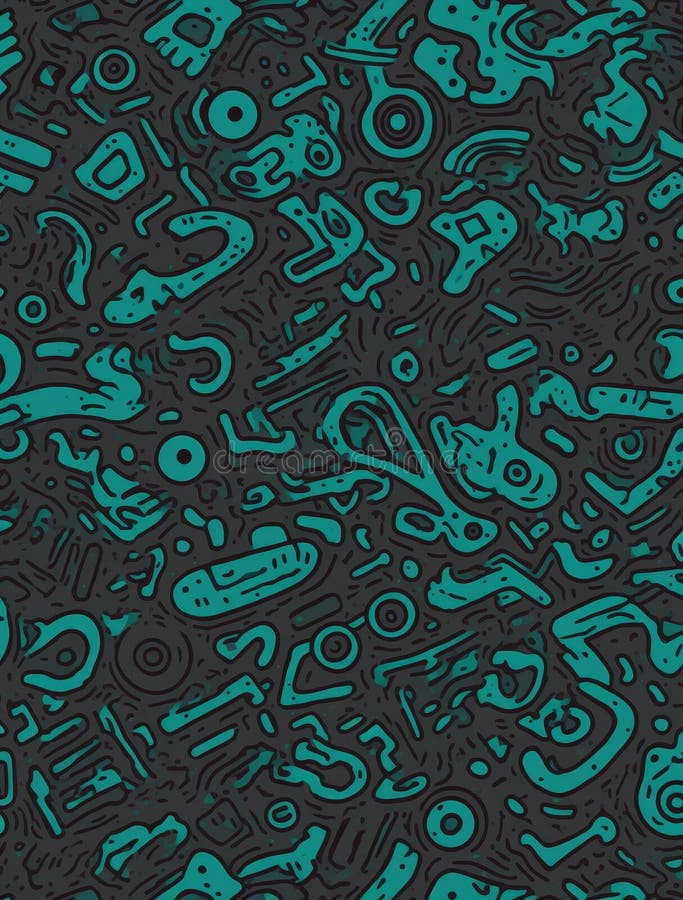Abstract Teal and Gray Pattern Stock Illustration - Illustration of ...