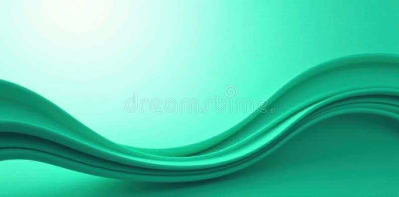 Abstract Teal Green Flowing Curve Frame, Clean Lines, Smooth, Elegant ...