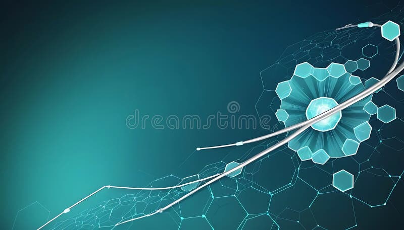 Abstract Teal Hexagon Network: Futuristic Design with Sleek Lines Stock ...