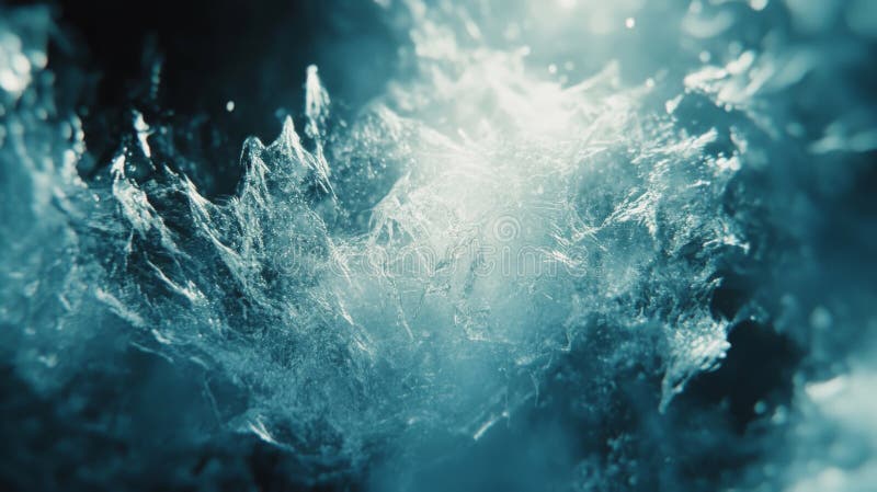 Abstract Teal Ice Crystal Formation Texture Stock Illustration ...