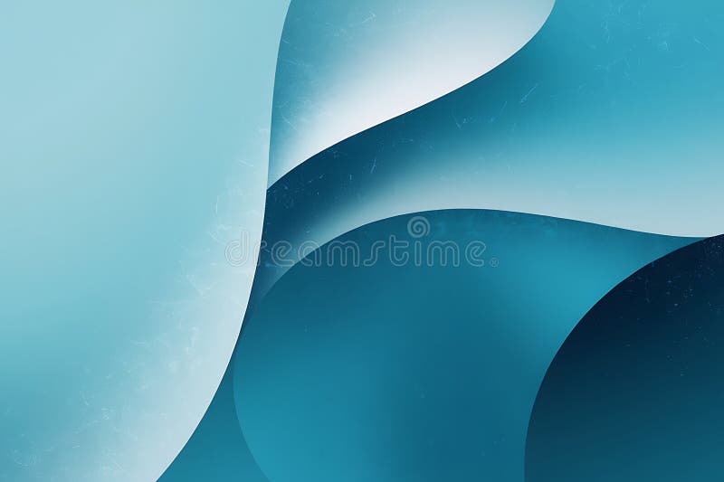 Abstract Teal and Light Blue Wave Background Design Stock Illustration ...