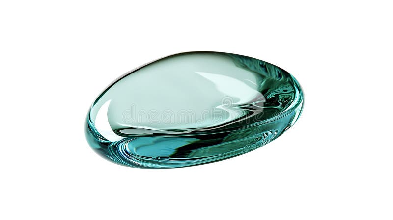Abstract Teal Liquid Drop Design Element 3d Aqua Stock Illustration ...