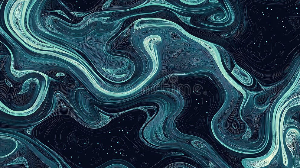 Abstract Teal Liquid Flow stock image. Image of swirls - 392636451