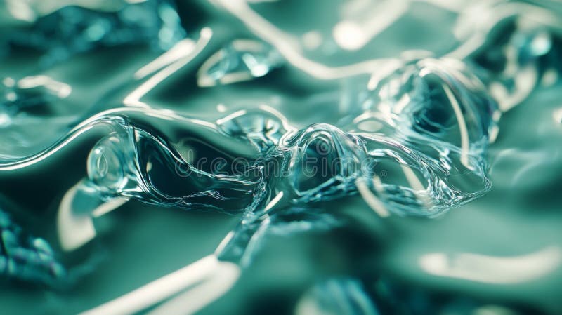 Abstract Teal Liquid Swirling Motion Design Stock Illustration ...