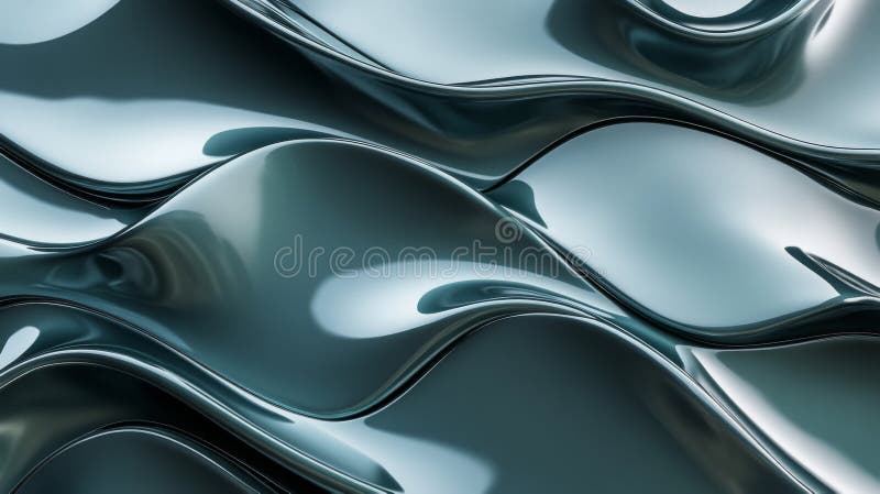 Abstract Teal Liquid Wave Background Design Stock Illustration ...