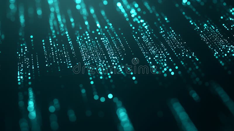 Abstract Teal Particle Flow Digital Background Design Blue Glow Data ...