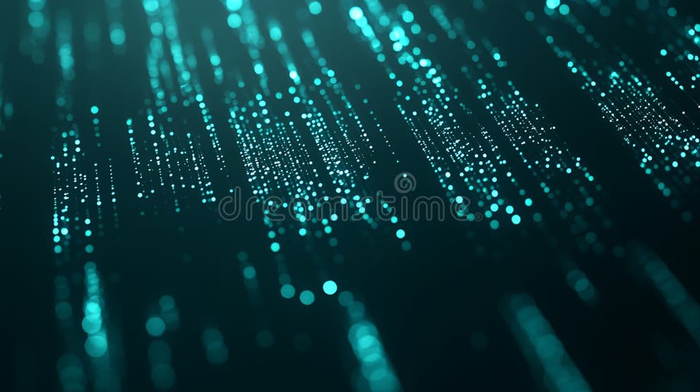 Abstract Teal Particle Flow Digital Background Design Blue Glow Data ...