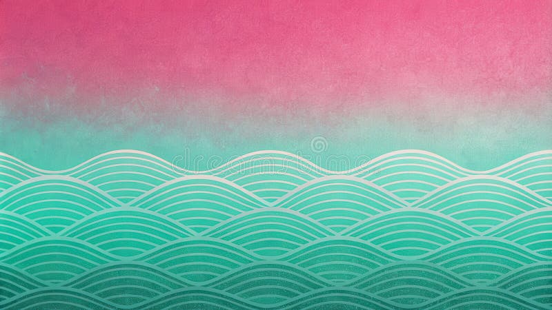 Abstract Teal and Pink Wave Pattern Background Design. Generative AI ...