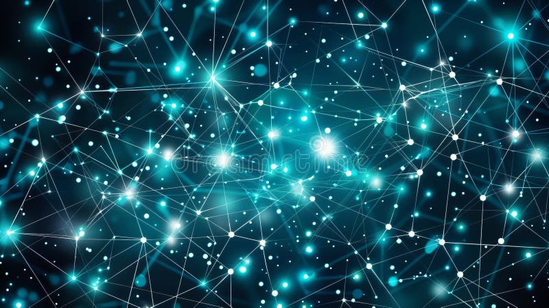 Abstract Teal Plexus Background - Data Network Connectivity Stock Illustration - Illustration of ...