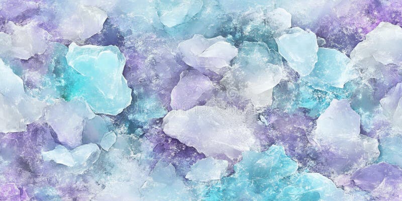 Abstract Teal Purple Ice Crystal Texture Background Stock Illustration ...