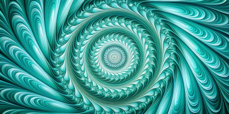 Abstract Teal Swirl a Mesmerizing Pattern of Concentric Circles ...