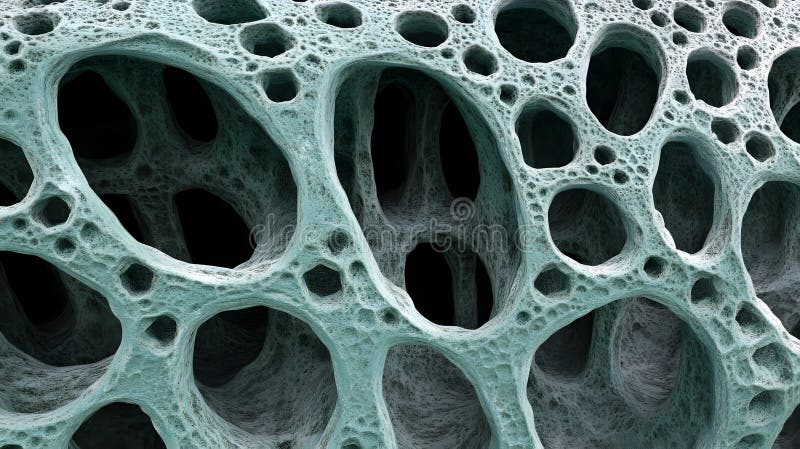 Abstract Teal Trabecular Bone Structure 3D Render Royalty Free Image ...